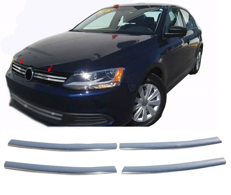 Накладки на решетку радиатора VW Jetta 2010-2014