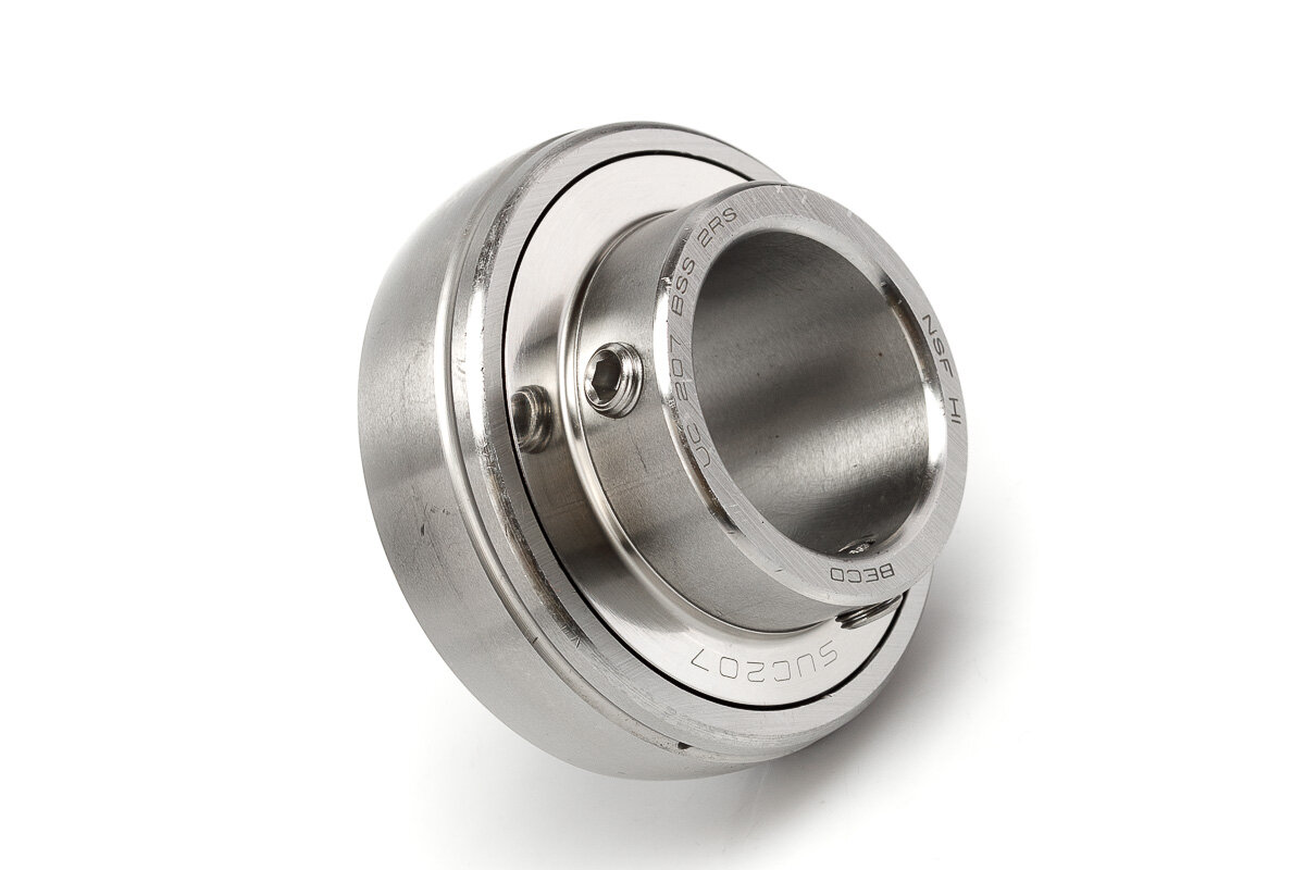 Подшипник UC 207 BSS 2RS BECO , шариковый, промышленный , сферический , изготовлен с применением нержавеющей стали , широкого спектра применения , используется в разных корпусах , закрытый .