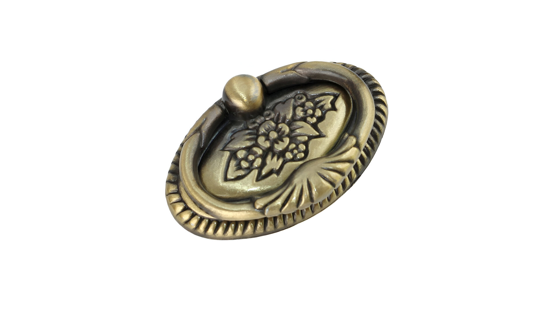 Мебельная ручка RC027AB.3, старинная латунь, 4 шт