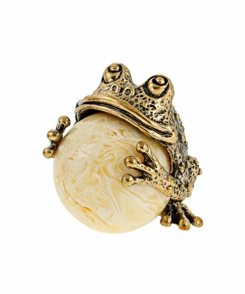 Статуэтка Лягушка Жаба Удача 2902-Б, белый
