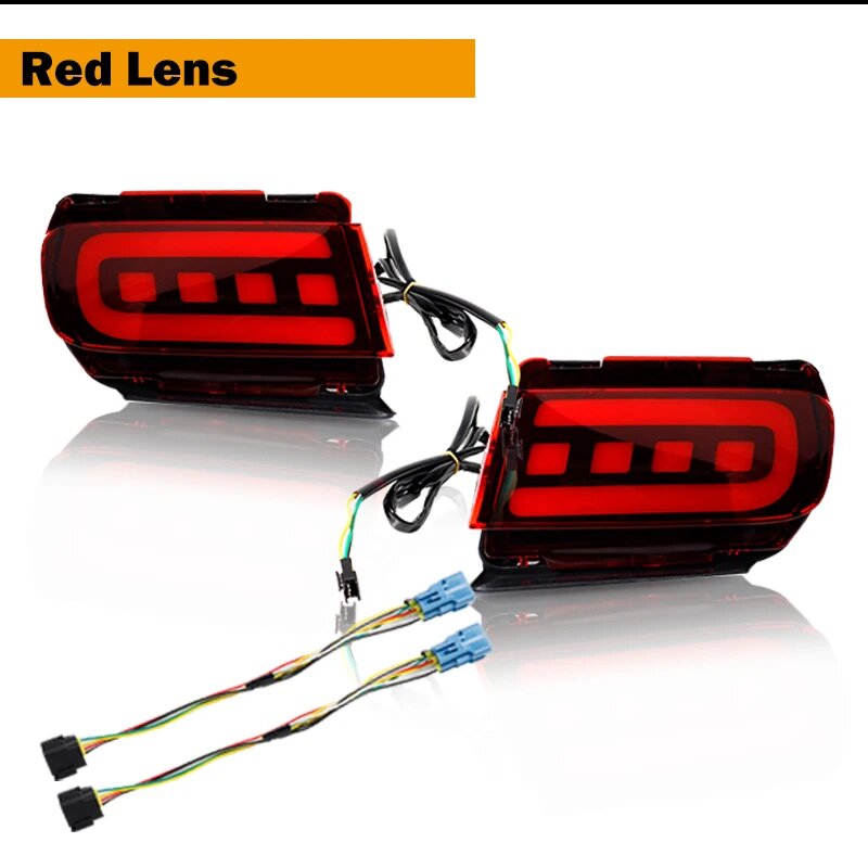 Задние фонари Red Lens для Toyota Land Cruiser Prado 150 (10-19)