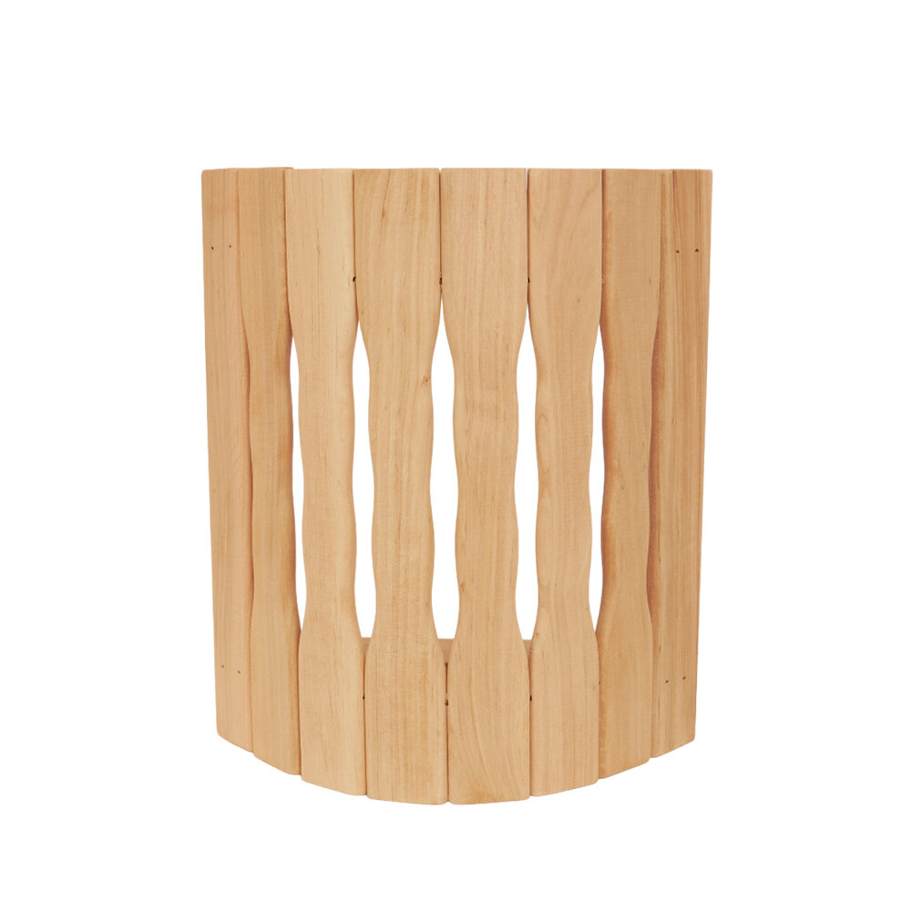 Абажур угловой Фонарик волна Ольха МА-3, для сауны, деревянный, рассеивает свет