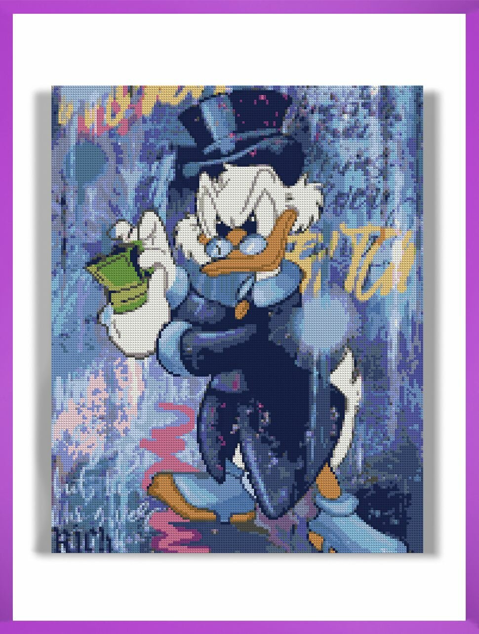Алмазная мозаика на подрамнике - вышивка Scrooge Mcduck Art 40 х 50 см
