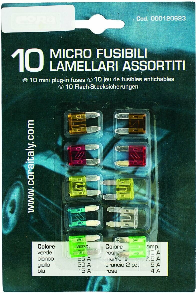 Автомобильные флажковые предохранители, стандарт Мини 5-30 А, набор 10 штук. ZH269 No3