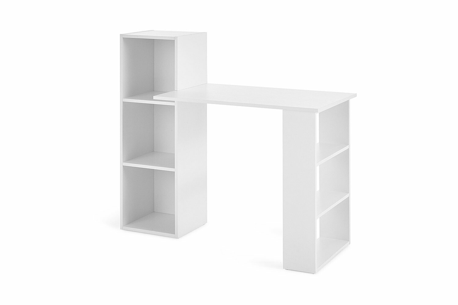 Письменный стол Hoff Ривьера, 113,4х103х49 см, с полками, цвет белый