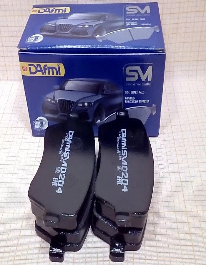 Колодки тормозные дисковые Largus 16 кл. DAFMI SM D204SM/Д204СМ