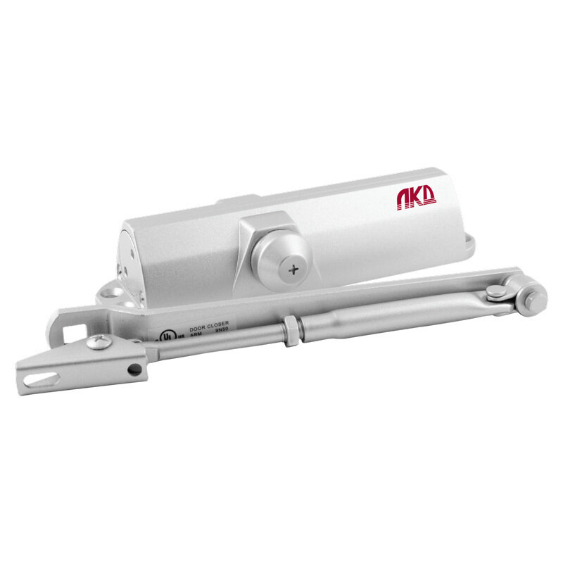 Доводчик ЛКД-ДС-25-120 дверной, до 120 кг, EN2-6, серебро, гидравлический, морозостойкий, тяга в комплекте