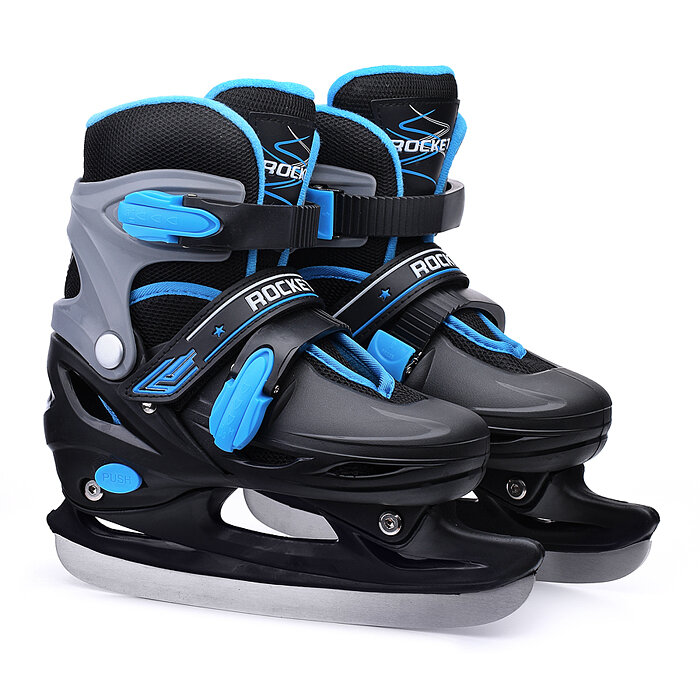 Коньки раздвижные р-р 34-36. Длина стельки 21,5-23 см. R009 ROCKET