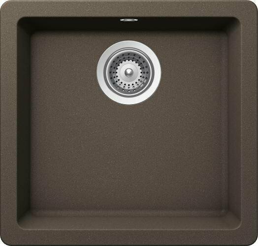 Мойка Quadro 50 (N-100S) Cristalite 450x430 (подстольный монтаж) мокка