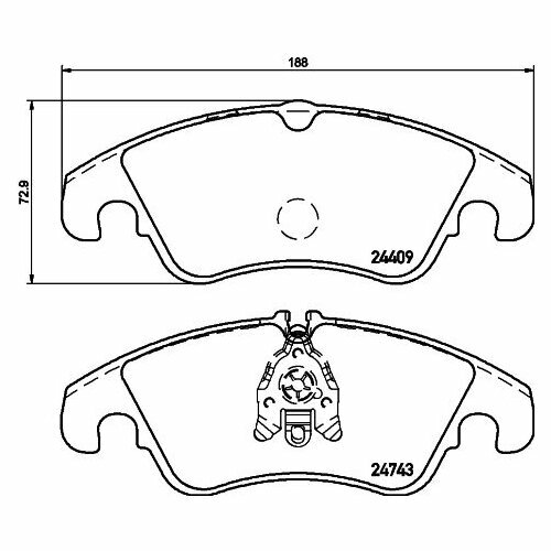 Колодки тормозные дисковые комплект Ford, MINTEX MDB3177 (1 шт.)