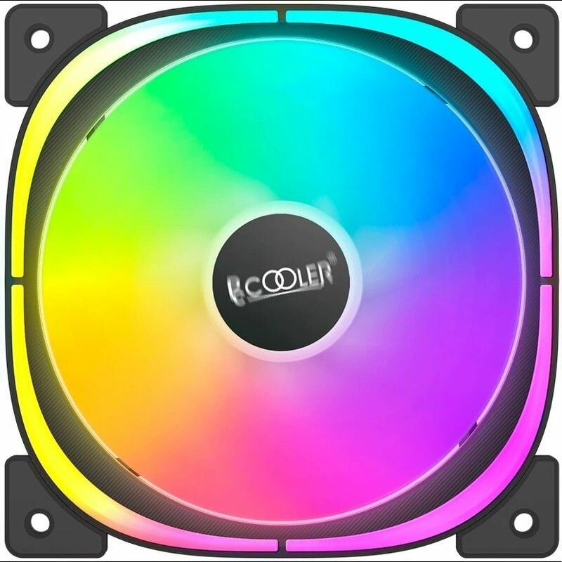 Корпусный вентилятор PCCOOLER Кулер для корпуса/ EF120 ARGB BK (120x120x25mm, 4-pin PWM, ARGB, 37.98CFM, 25.7dBA, 1500RPM, Black)