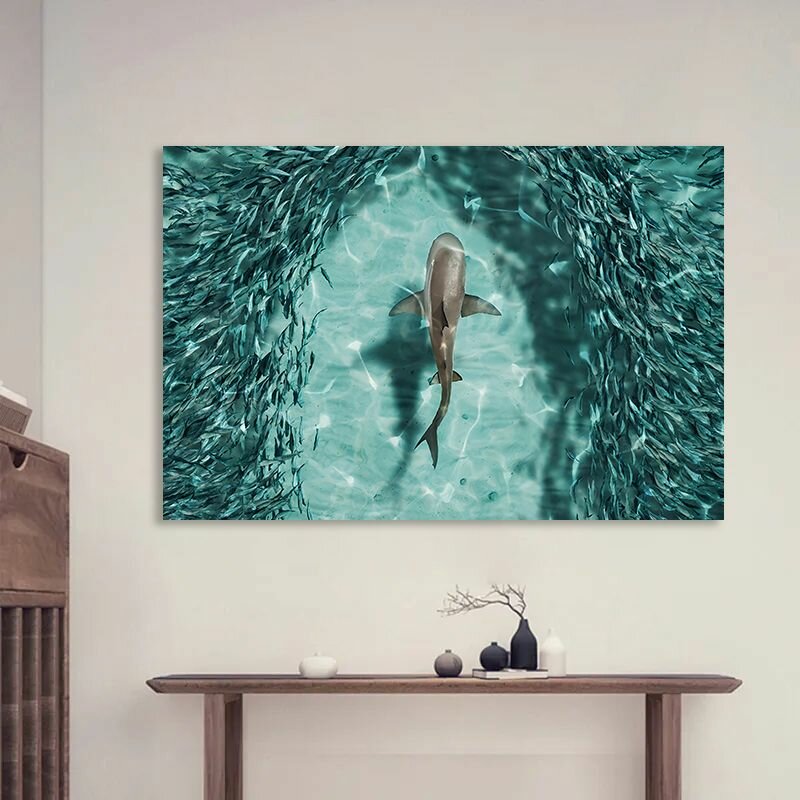 Картина "Море", поп-арт, холст, на подрамнике, крепление "крокодил", дерево, 60x80 см