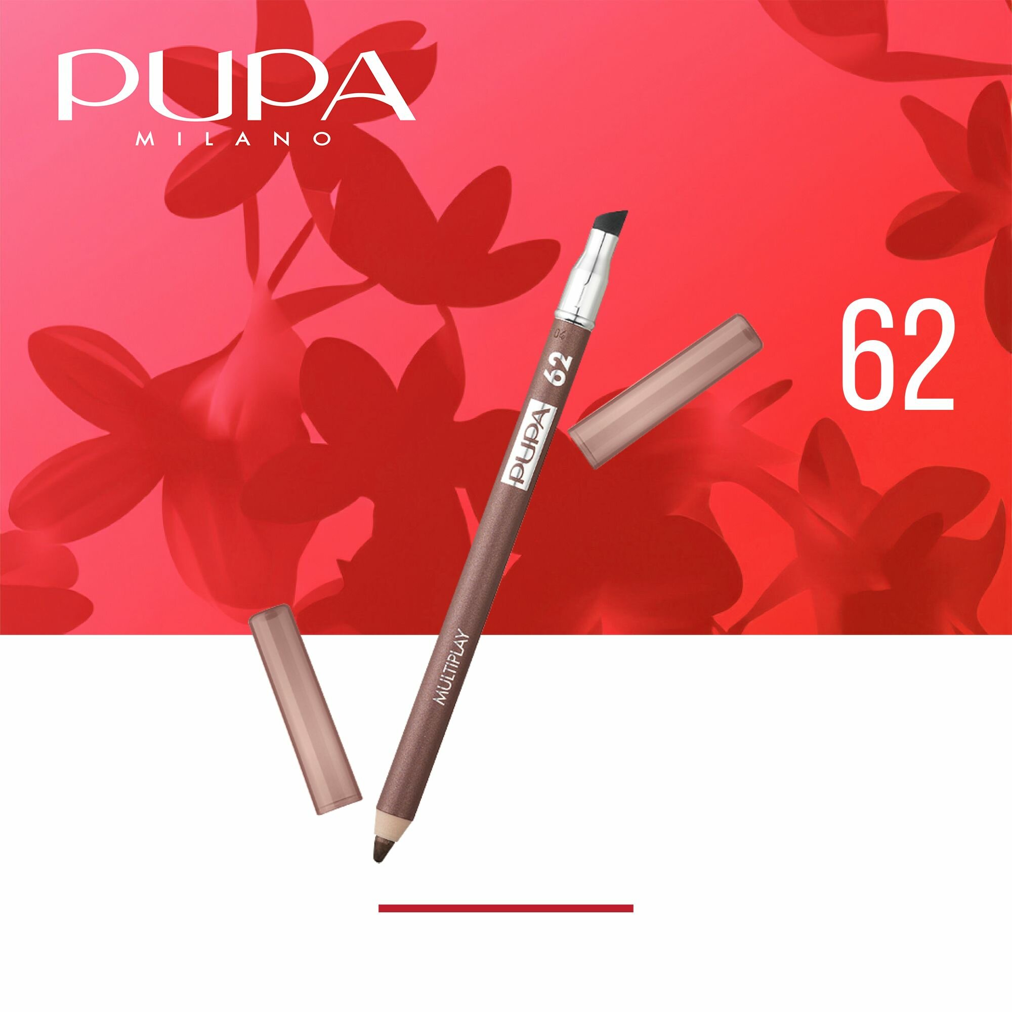 PUPA Карандаш для век с аппликатором Multiplay Eye Pencil тон 62 золотой коричневый