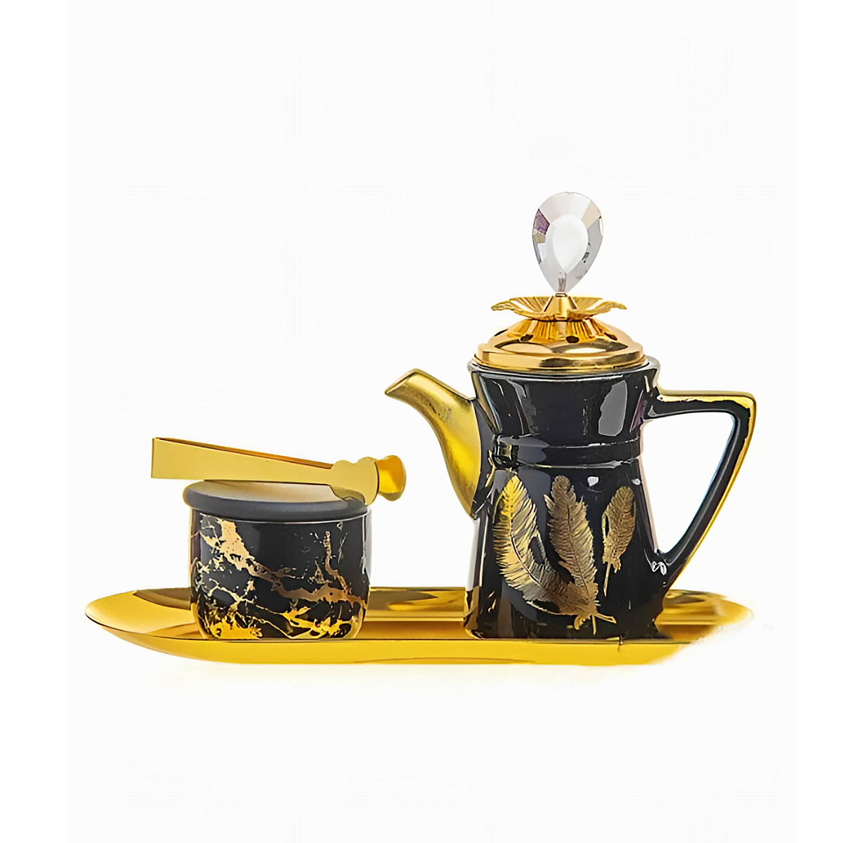 Курильница "Кувшин" для благовоний, черный цвет, для интерьера