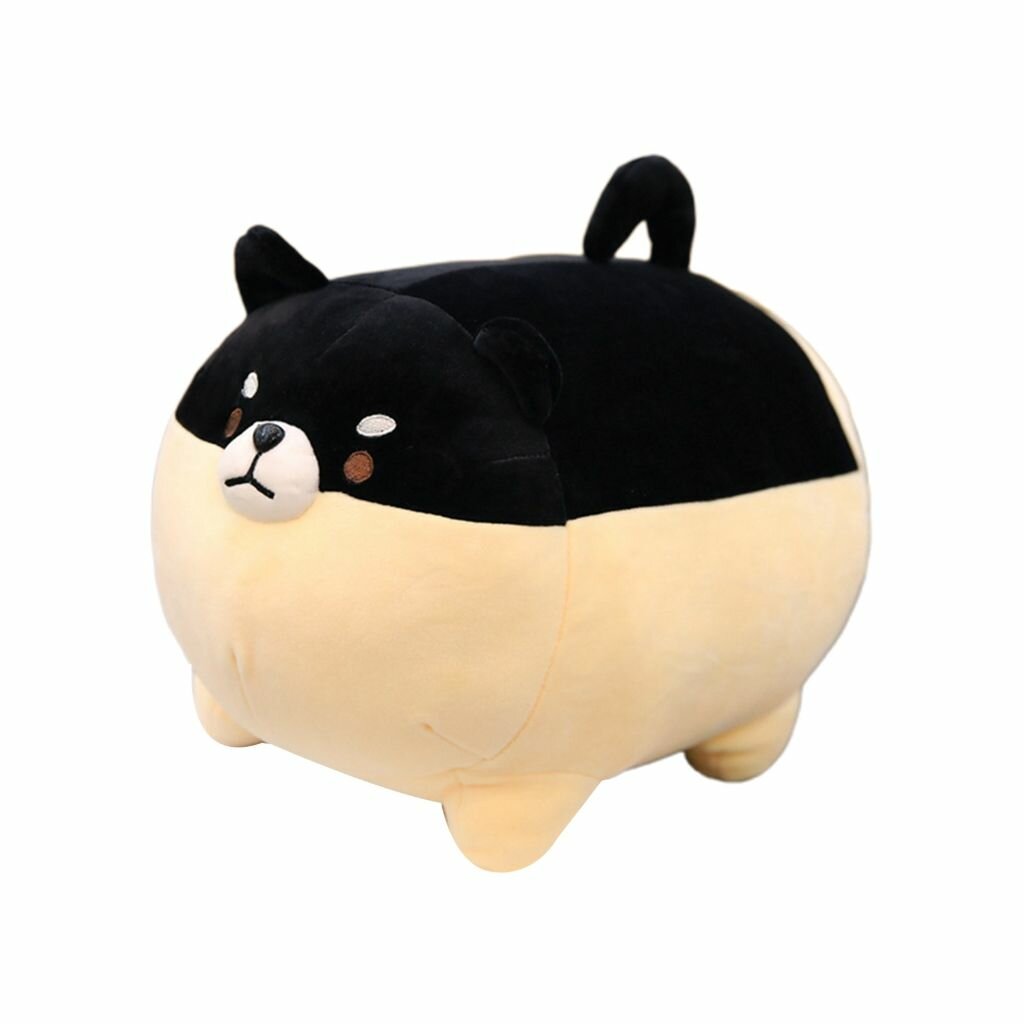 Толстая кукла Сиба-Ину, Плюшевая Игрушка-Подушка Для Щенка-Черный-40 см