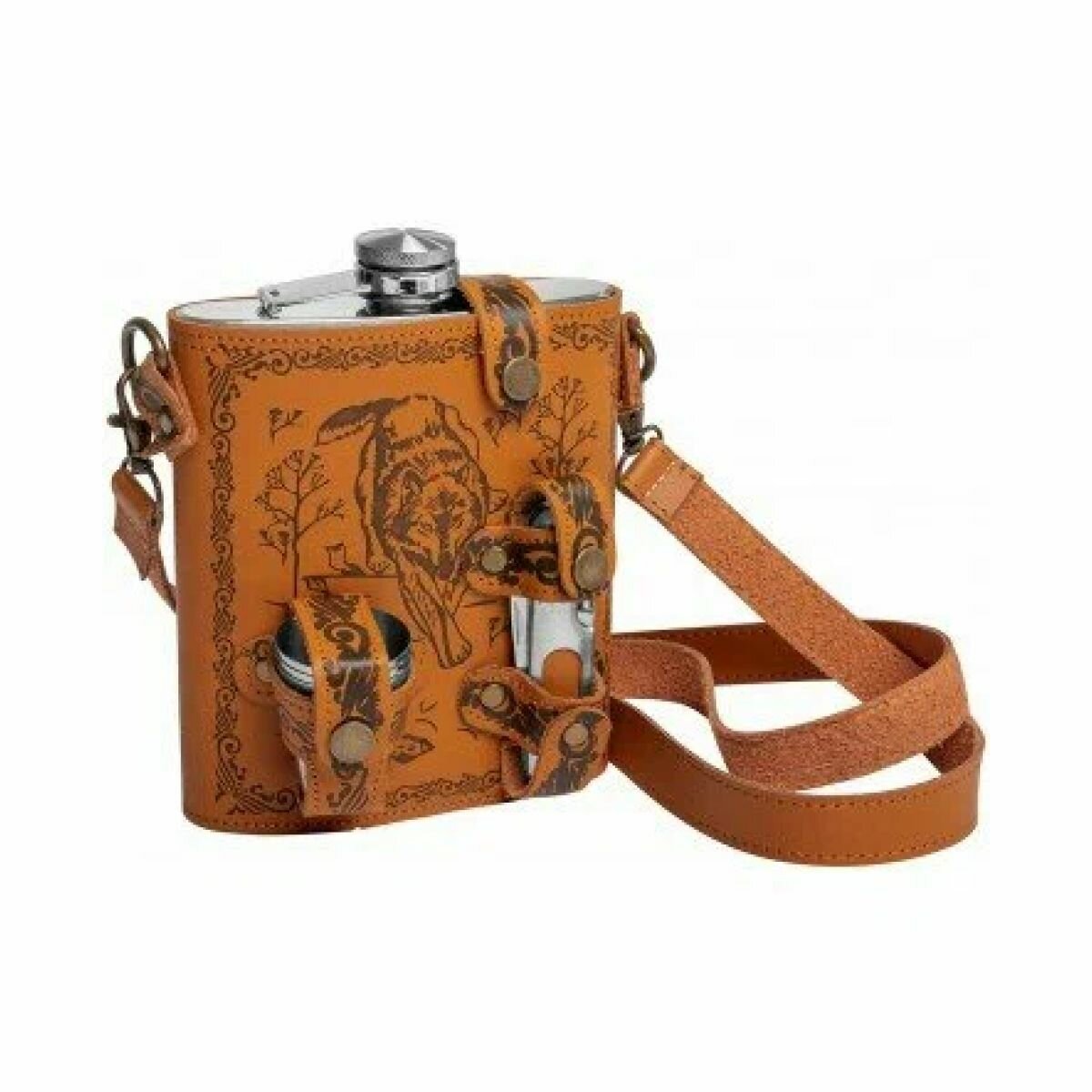 Набор GT Волк (фляжка 540 мл + 3 стопки + мультитул) (GT-2023-PT-18C)