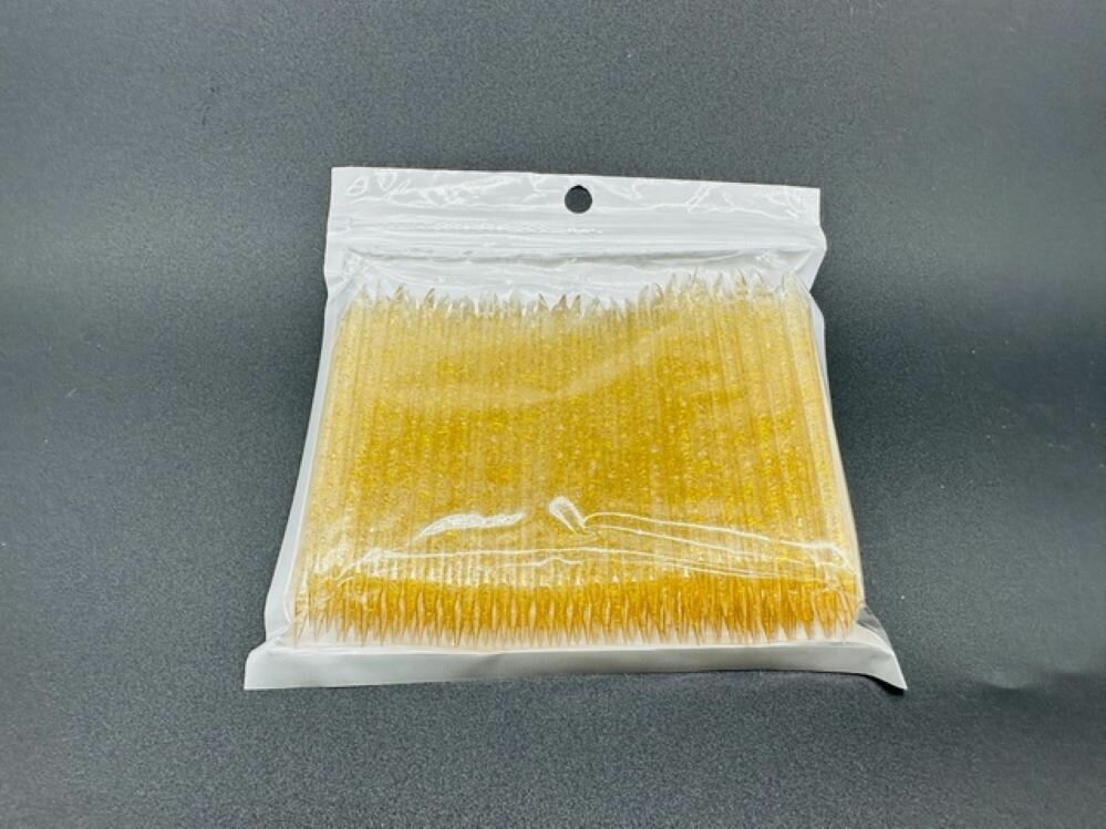 Палочки для маникюра акриловые многоразовые 100 шт золотистый