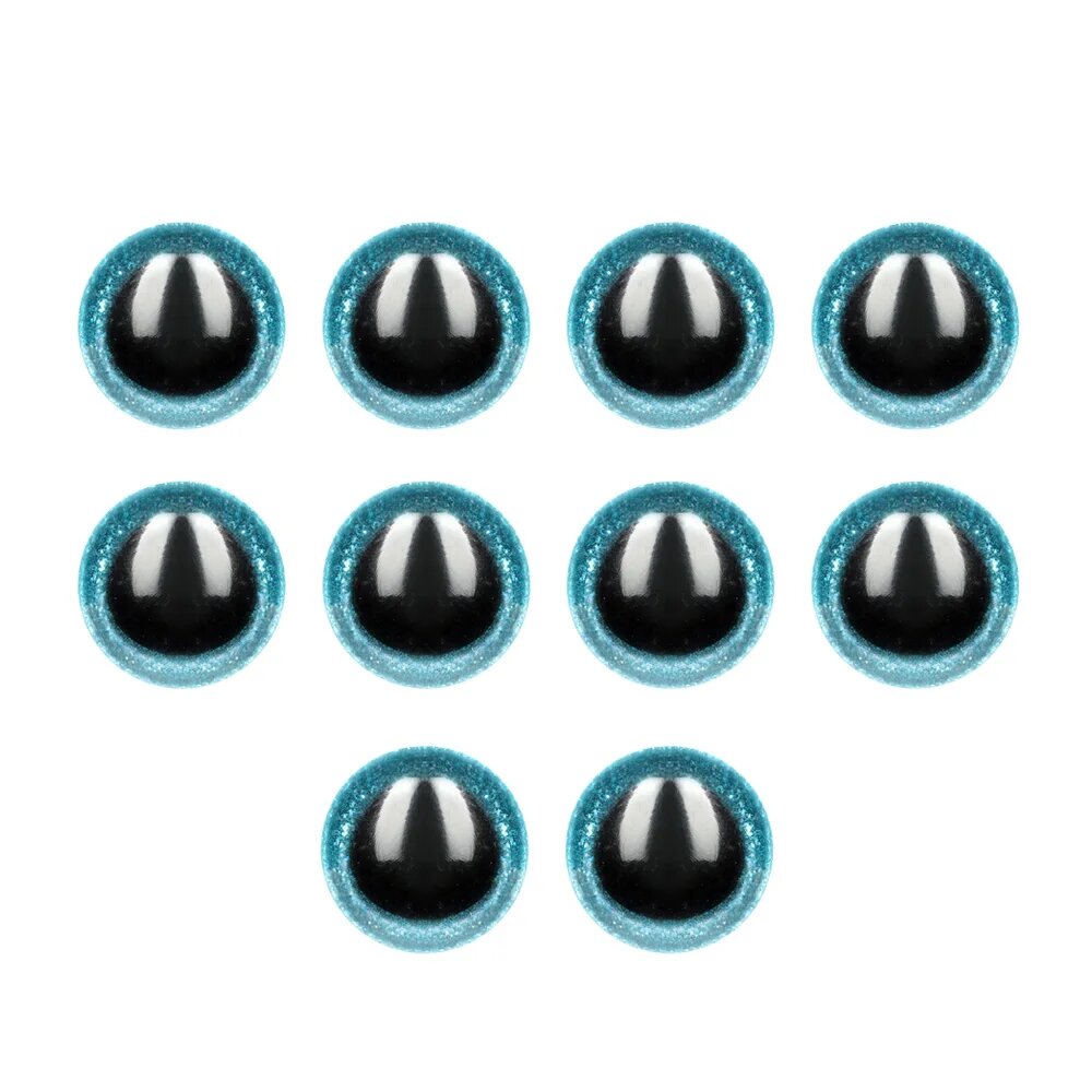 Пластиковые глаза для кукол 10 шт, 16/18/20/22/24 мм light blue, 24mm