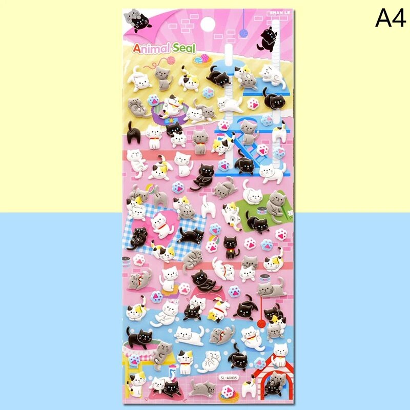 Kawaii 3D наклейки A4