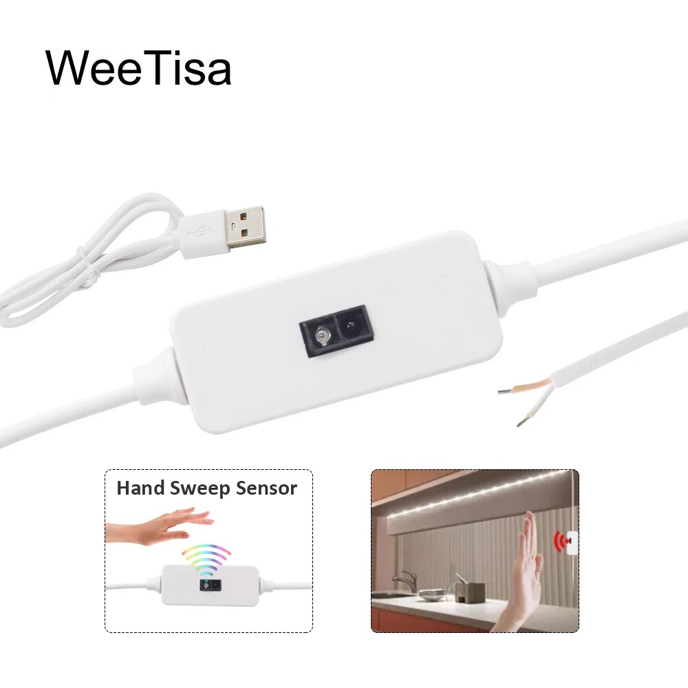 WeeTisa USB ручная сенсорная панель управления светом 5В 3А White