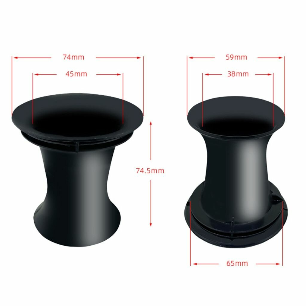 Запчасть для аудиотехники, ABS корпус для колонки - фазоинвертор 65x74.5, 2 шт.