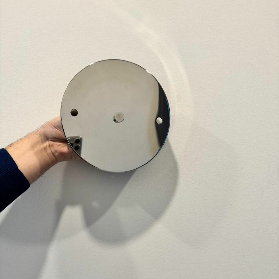 Потолочное крепление (чаша) для светильника с 2 отверстиями, Диаметр 18 см, хром