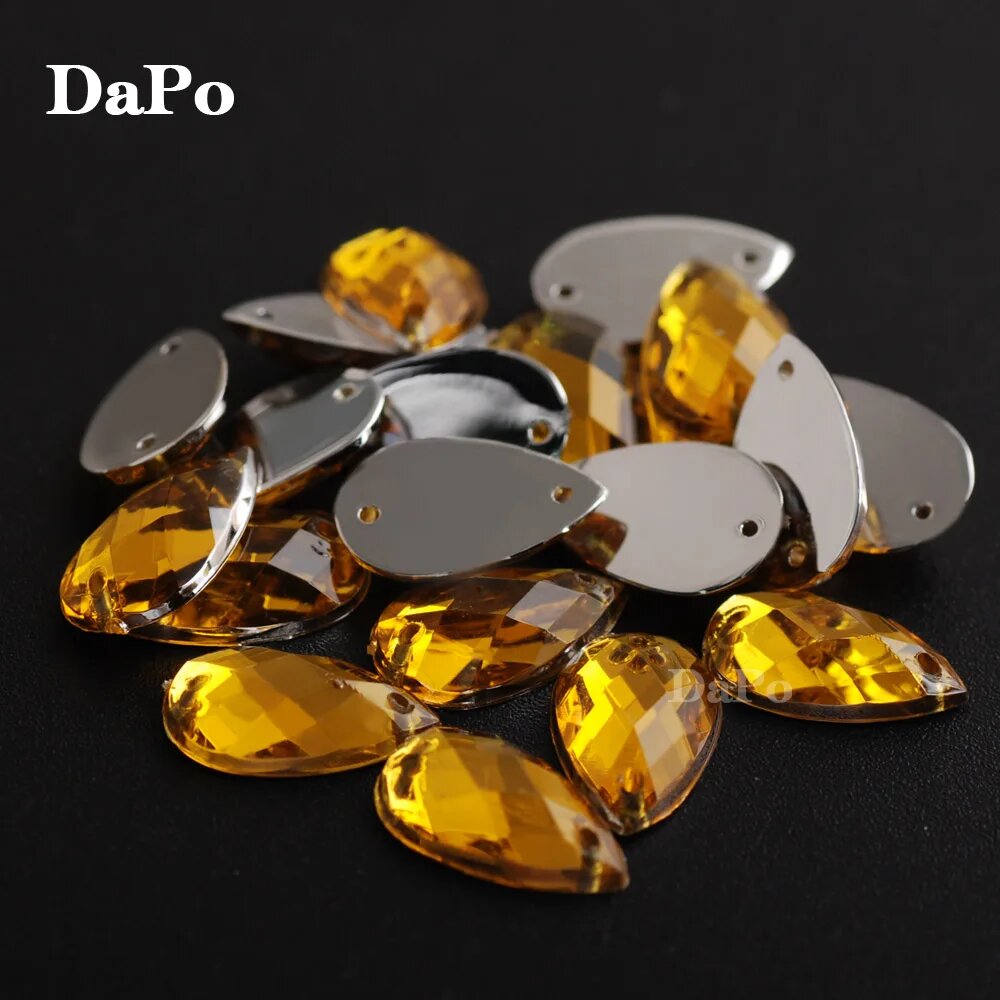 Стразы акриловые topaz 8*13 мм, 100 шт.