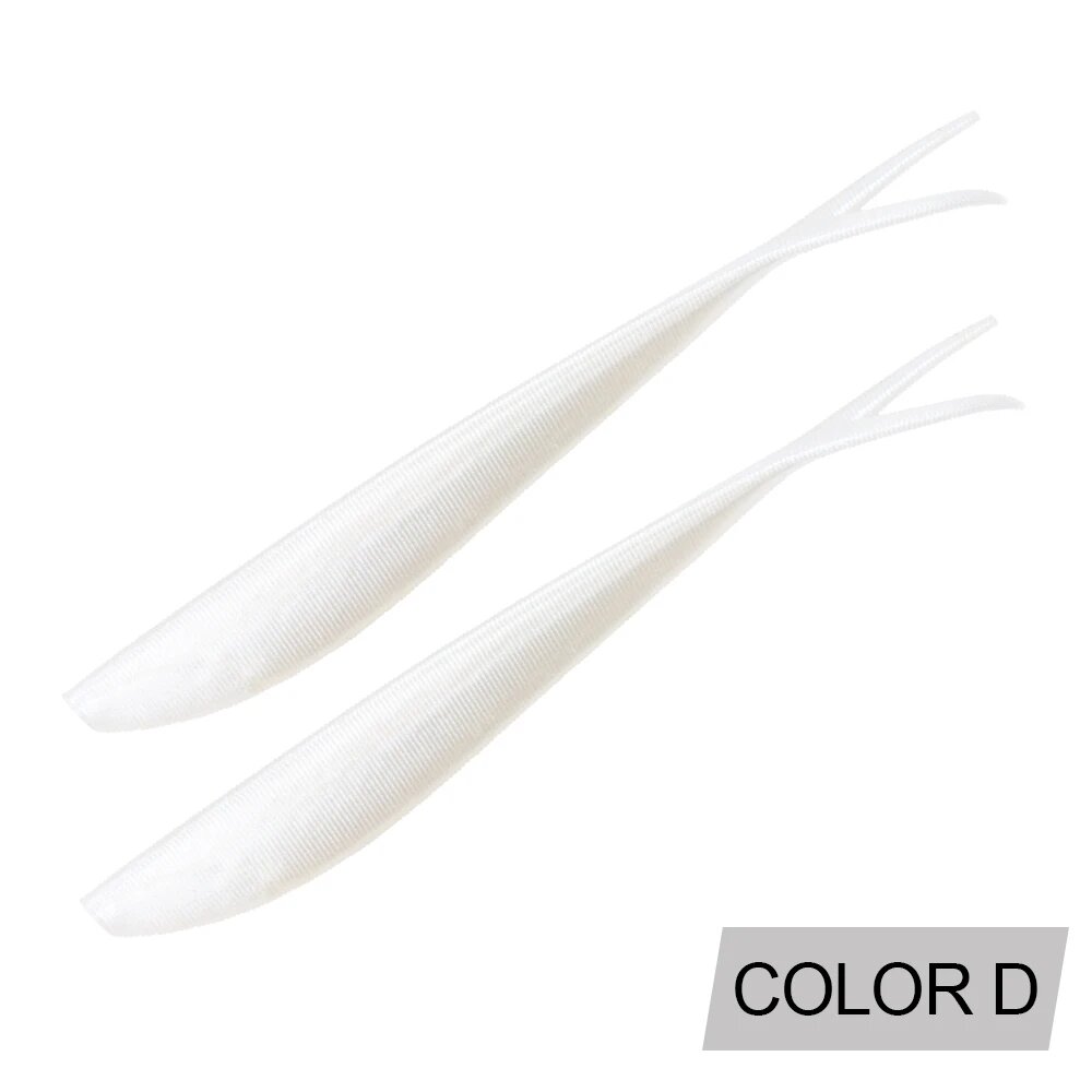 Мягкие приманки Spinpoler Jerk Shad Minnow 10 шт. Белый, 4 inch (10cm 4.5g), Color-D