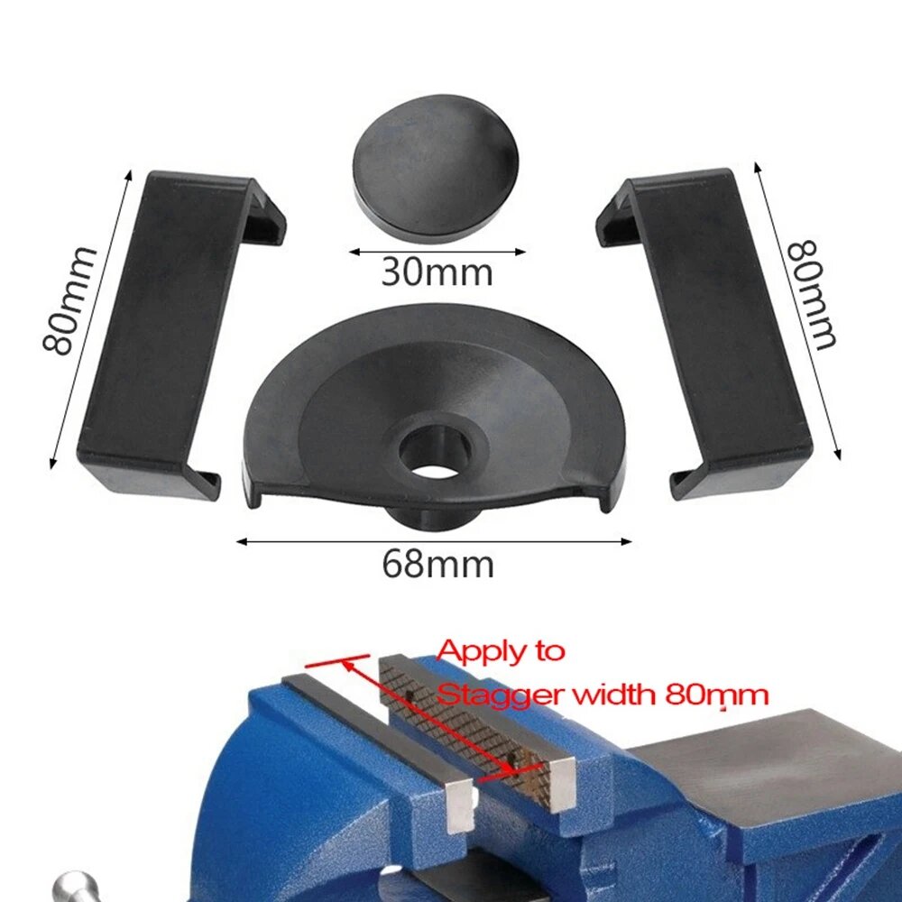 4 шт./компл, 80 мм, резиновая накладка для настольных тисков, на 360 градусов, защитные накладки для настольных тисков, зажим для скамейки, противоскользящий коврик, зажим, аксессуары