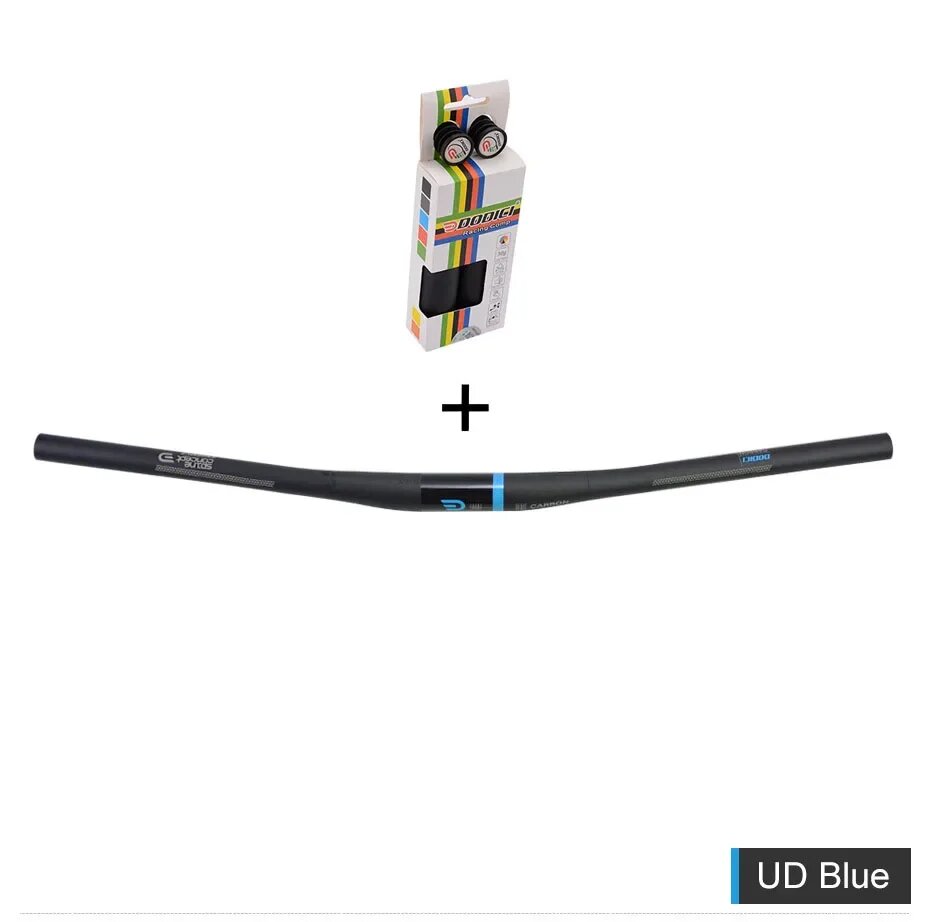 Руль DODICI карбоновый 9 градусов 31.8*690/720/740/760 мм Синий, 720mm blue