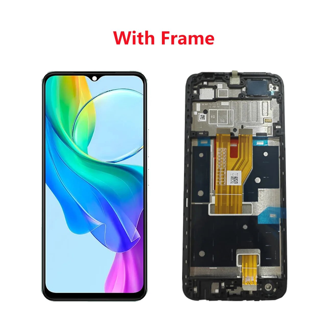 6,56-дюймовый ЖК-дисплей с сенсорным экраном и дигитайзером в сборе для VIVO Y03 LCD With Frame