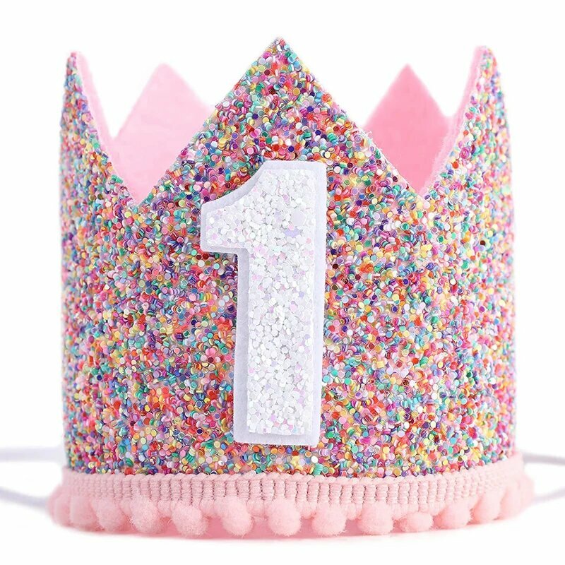 Детская розовая корона для дня рождения Colorful 1