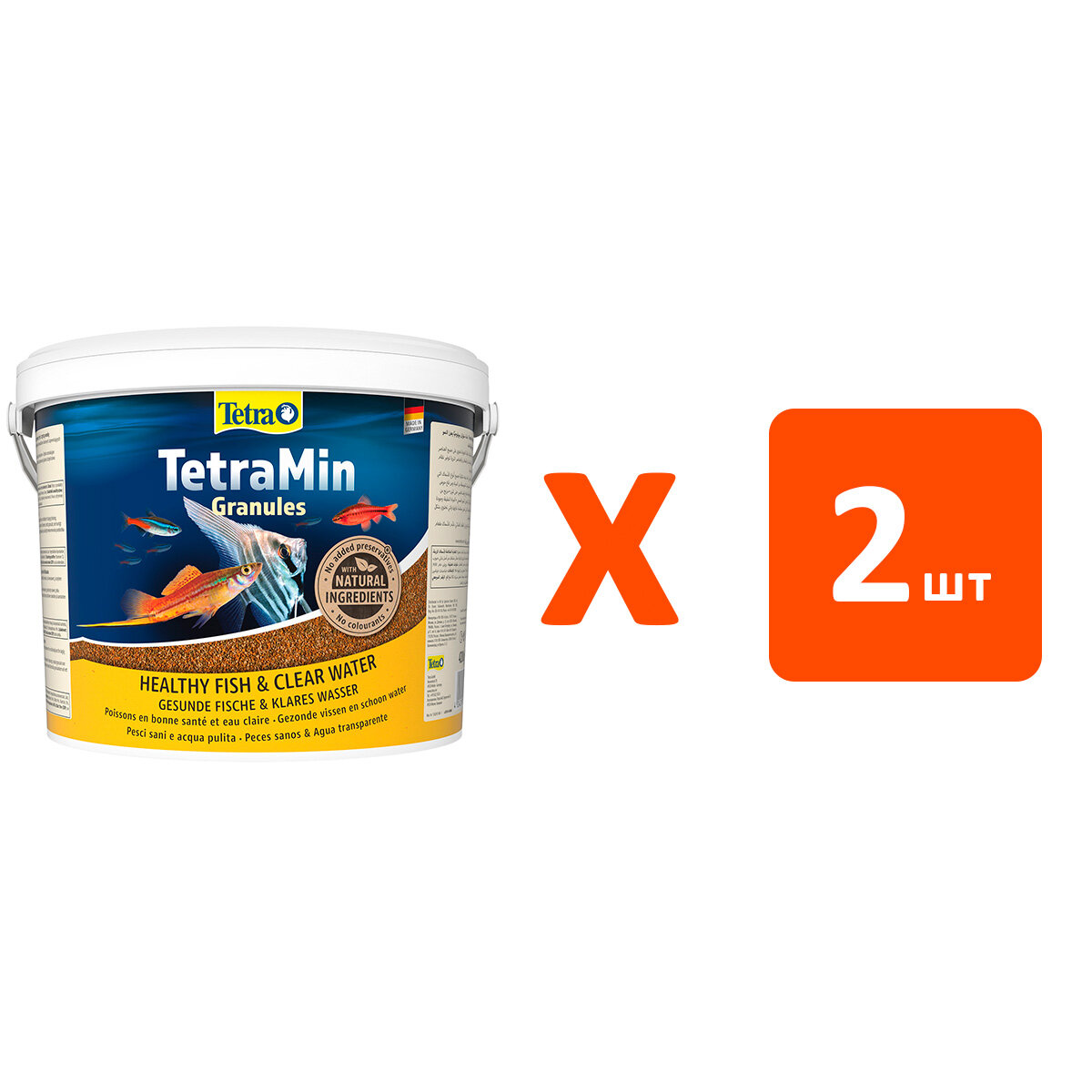 TETRAMIN GRANULES корм гранулы для всех видов рыб (10 л х 2 шт)