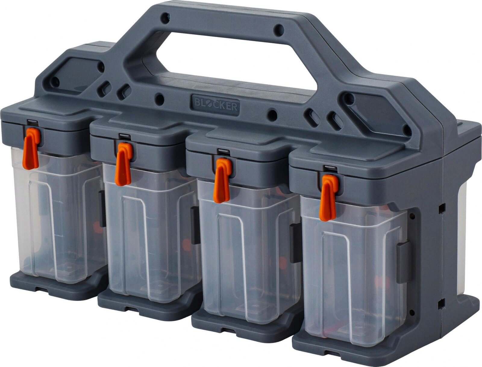 Органайзер BLOCKER / Блокер Expert для хранения мелочей, из пластика, серый, 310х198х150мм / оборудование для мастерской