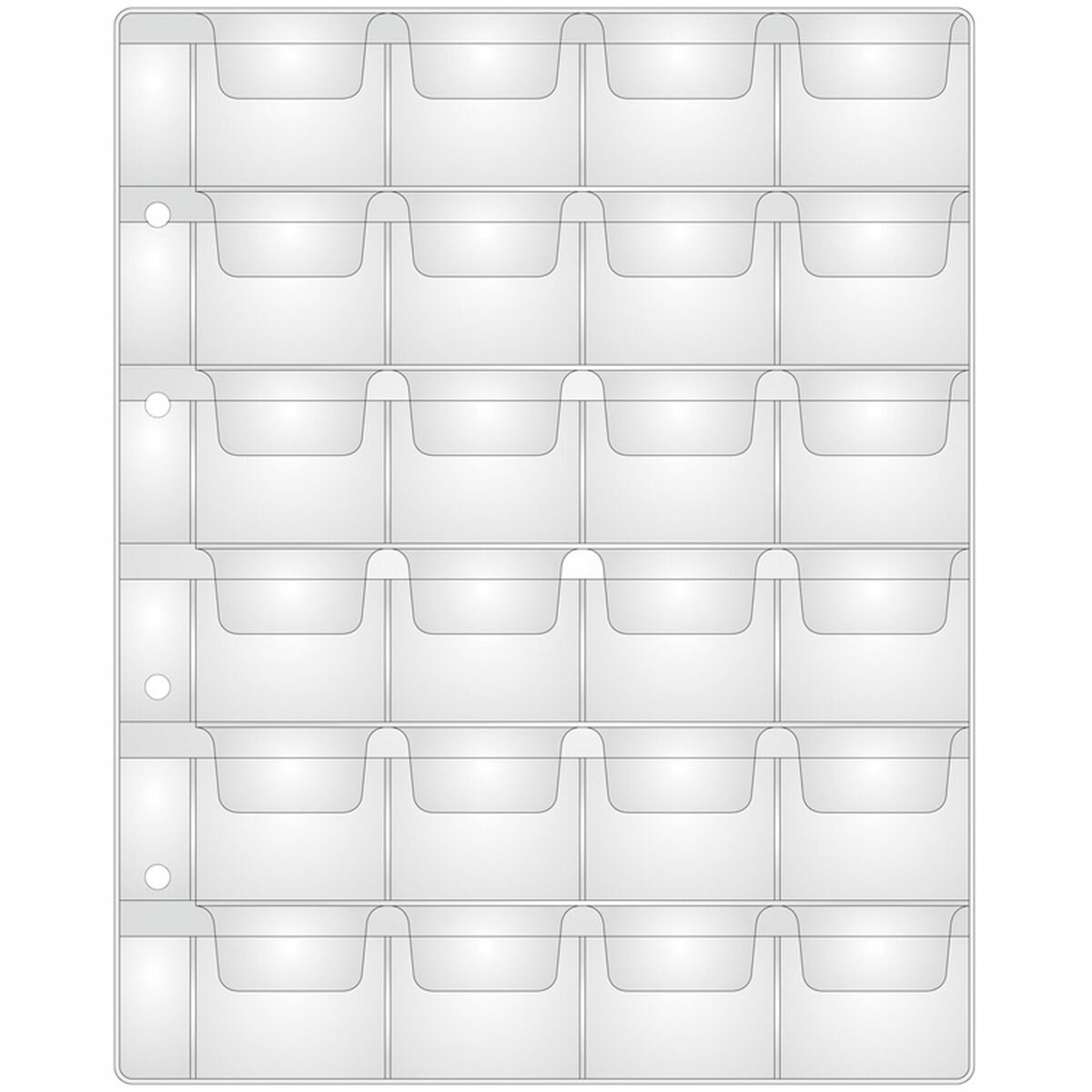 Лист для альбома OfficeSpace "Optima", на 24 монеты 44x40мм, 120мкм (215472)