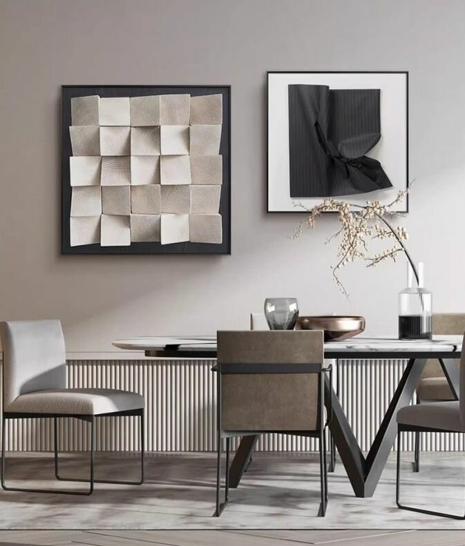 Панно настенное деревянное модульное