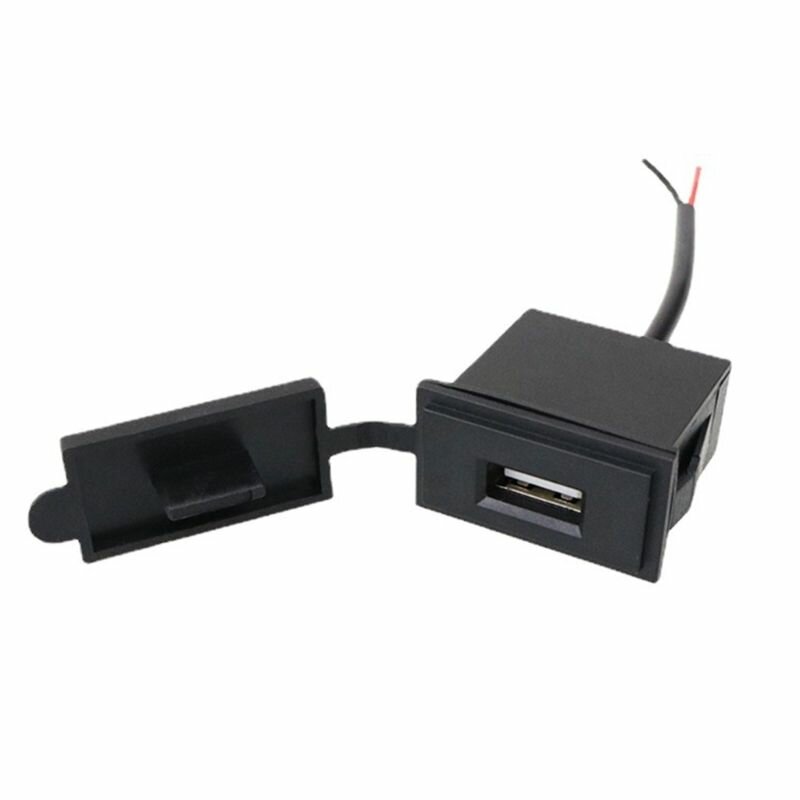 Автомобильный USB-адаптер с одним портом 5В 2.4А — однопортовая USB-зарядка в салон, интеллектуальная защита, чёрный