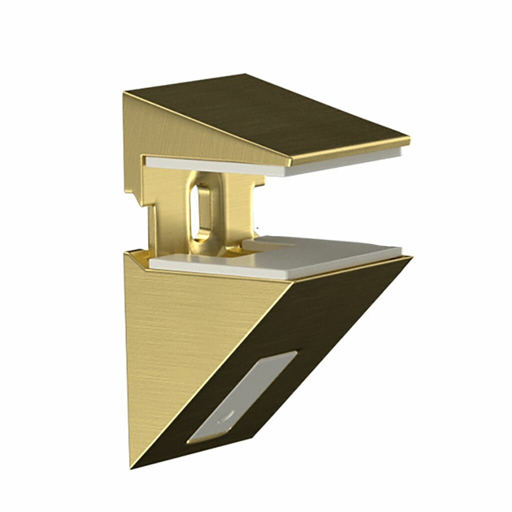 Регулируемое закаленное стекло, подвижная деревянная доска, диагональный кронштейн-матовое золото