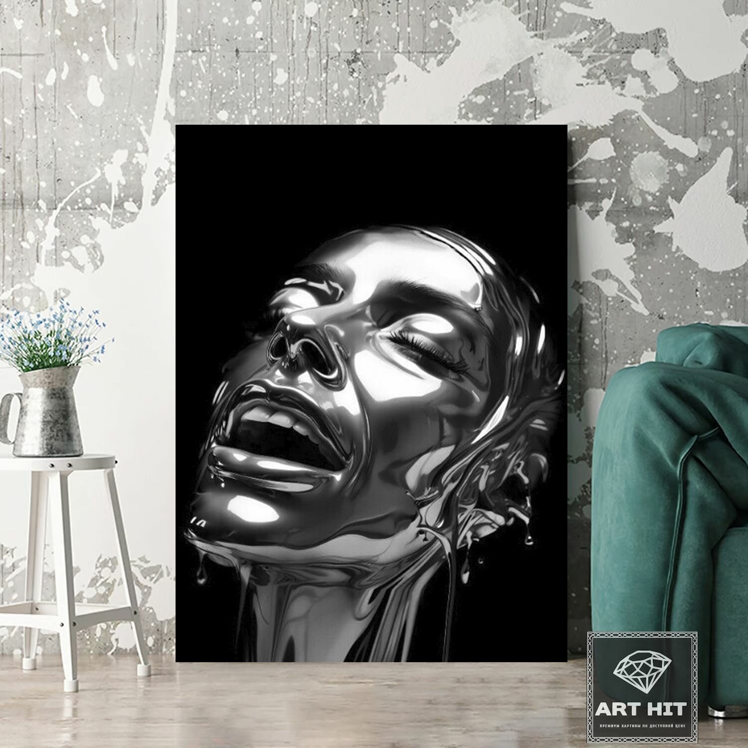 Картина Лица серебряных людей, 40х60 см.