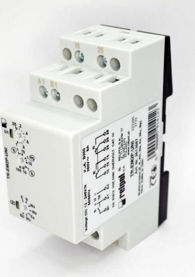 Реле RELPOL TR-EM2P-UNI времени Вых DPDT Диапазон 0,05с-100ч 12В DC-240В DC 1 шт