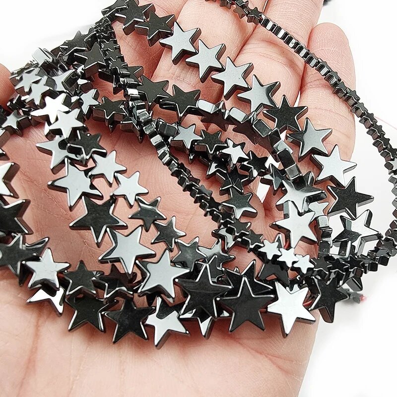 YHBZRET Гематитовые бусины-звезды 4, 6, 8, 10 мм 8mm65pcs
