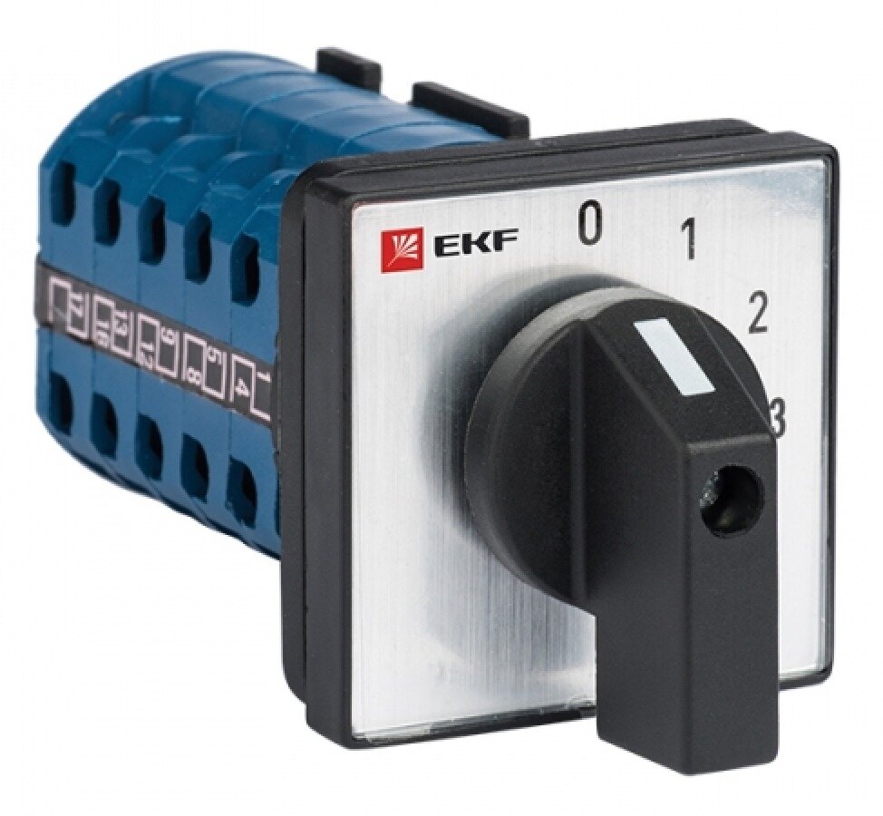 Переключатель кулачковый EKF / ЕКФ PROxima ПК-1-121 четырехпозиционный, в пластиковом корпусе, 400В 25А 1 полюс IP20 / электрика