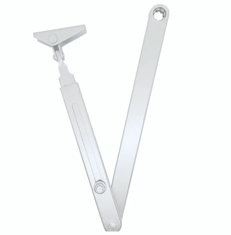 Стандартная рычажная телескопическая тяга ASSA ABLOY L140 для доводчиков ASSA ABLOY DC110/120/140, белая.