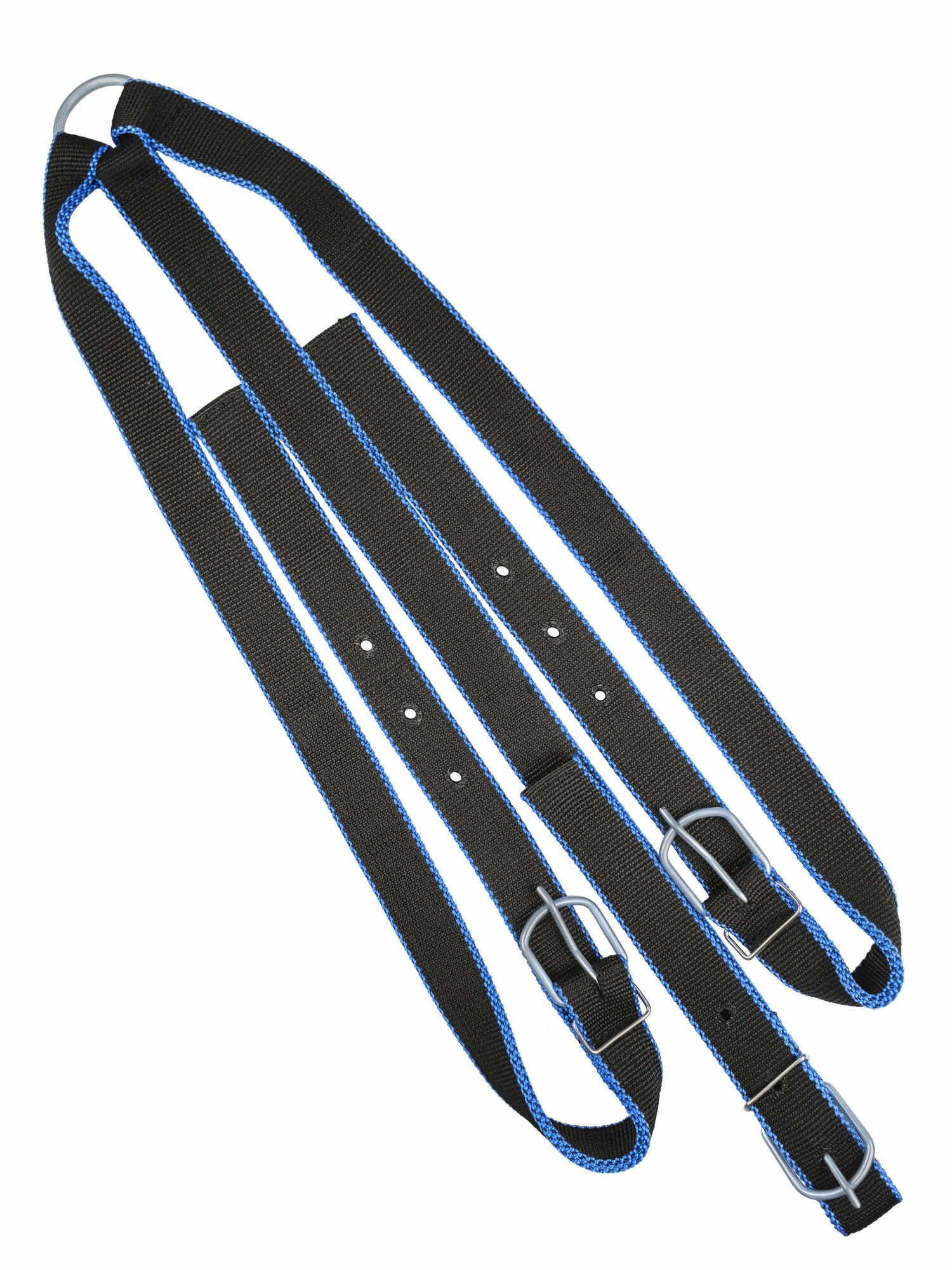 Нагрудник для лошади двойной капрон, нагрудник черно-синий REITER 35 мм