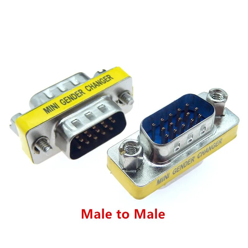 Мини-переходники разъемов RS232 DB9 DB15 DB25 DB37 VGA Male to Male