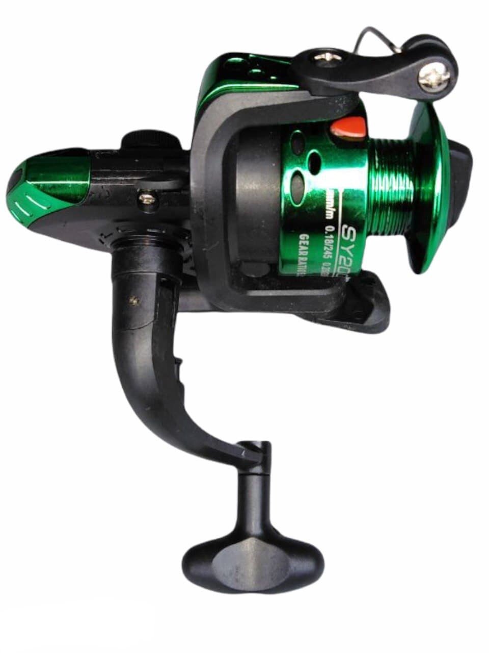 Катушка Snaiden 2000, подшипников: 2, передний фрикцион, передаточное отношение 5.2:1, безынерционная, пластиковая шпуля, без лески, зеленый