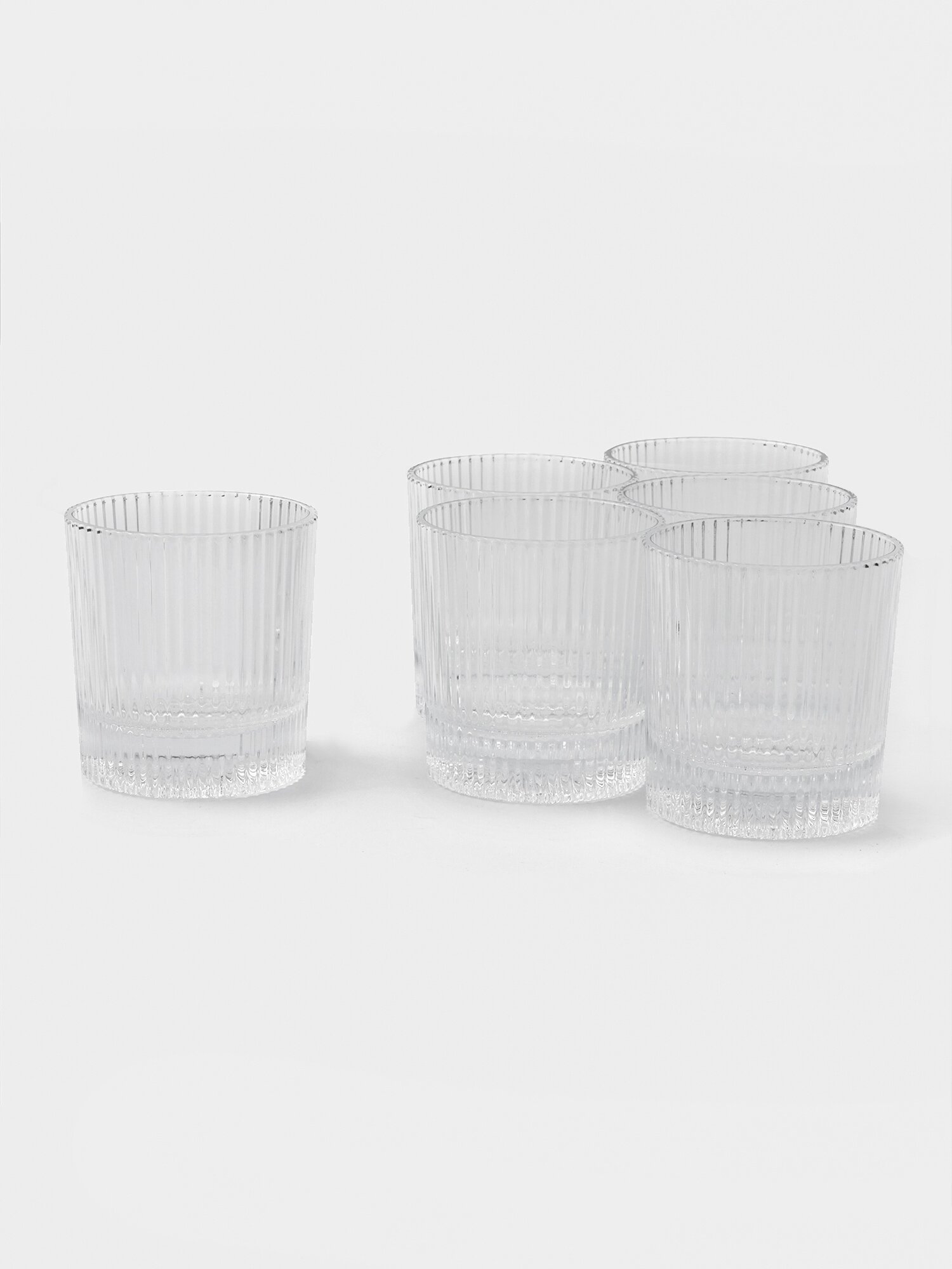 Набор стаканов для виски Magistro "Страйп", 6 шт, 300 мл, р-р стакана: 8,75х8,75х9,25 см