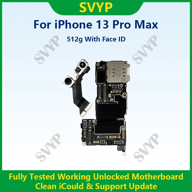 Полностью протестированная подлинная материнская плата для iPhone 13 Pro Max, 13 PMax 512g Face ID