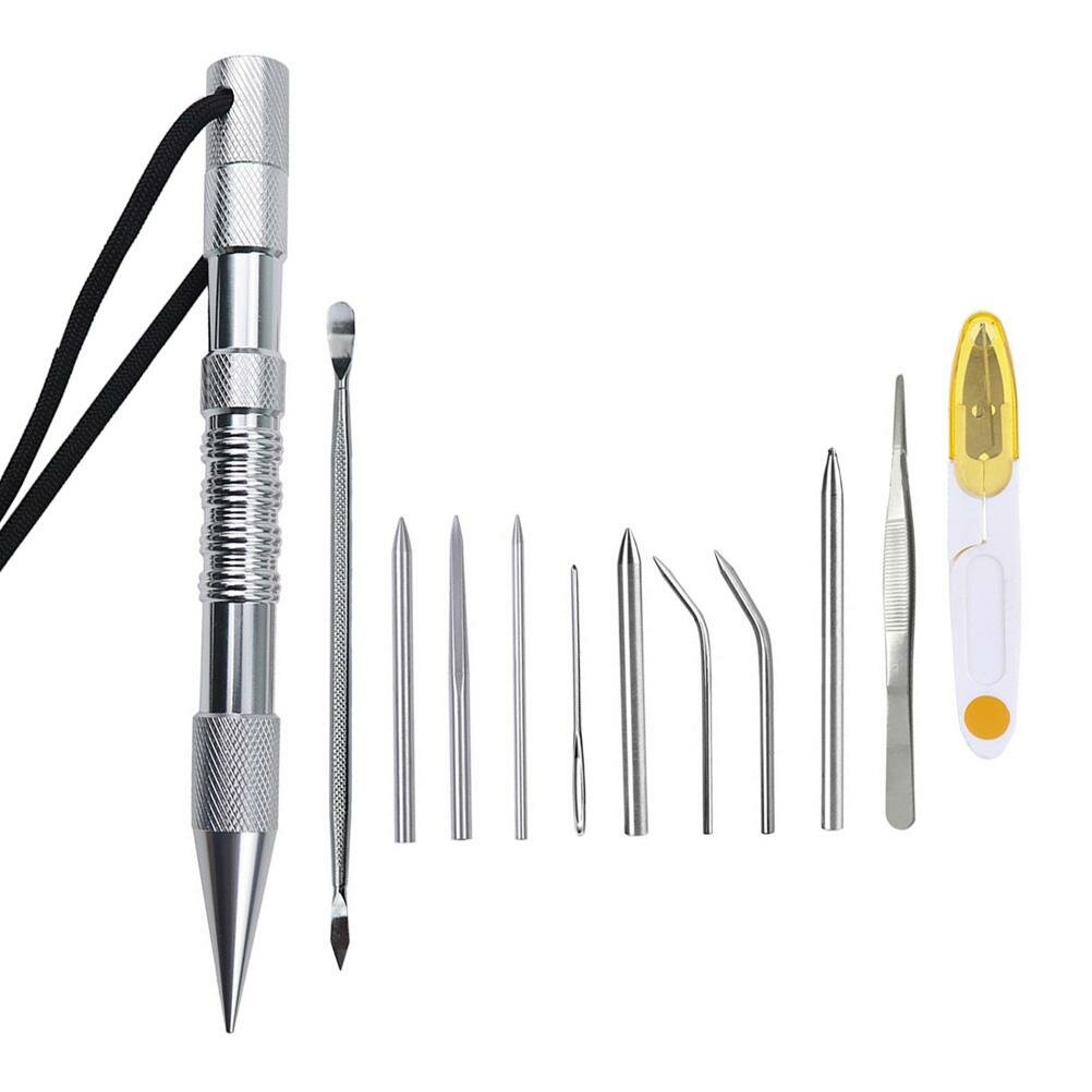 Набор из 6/12 игл для ремонта зонтов, иглы для паракорда с шипами для шнуровки, иглы для вязания, кемпинга, походов