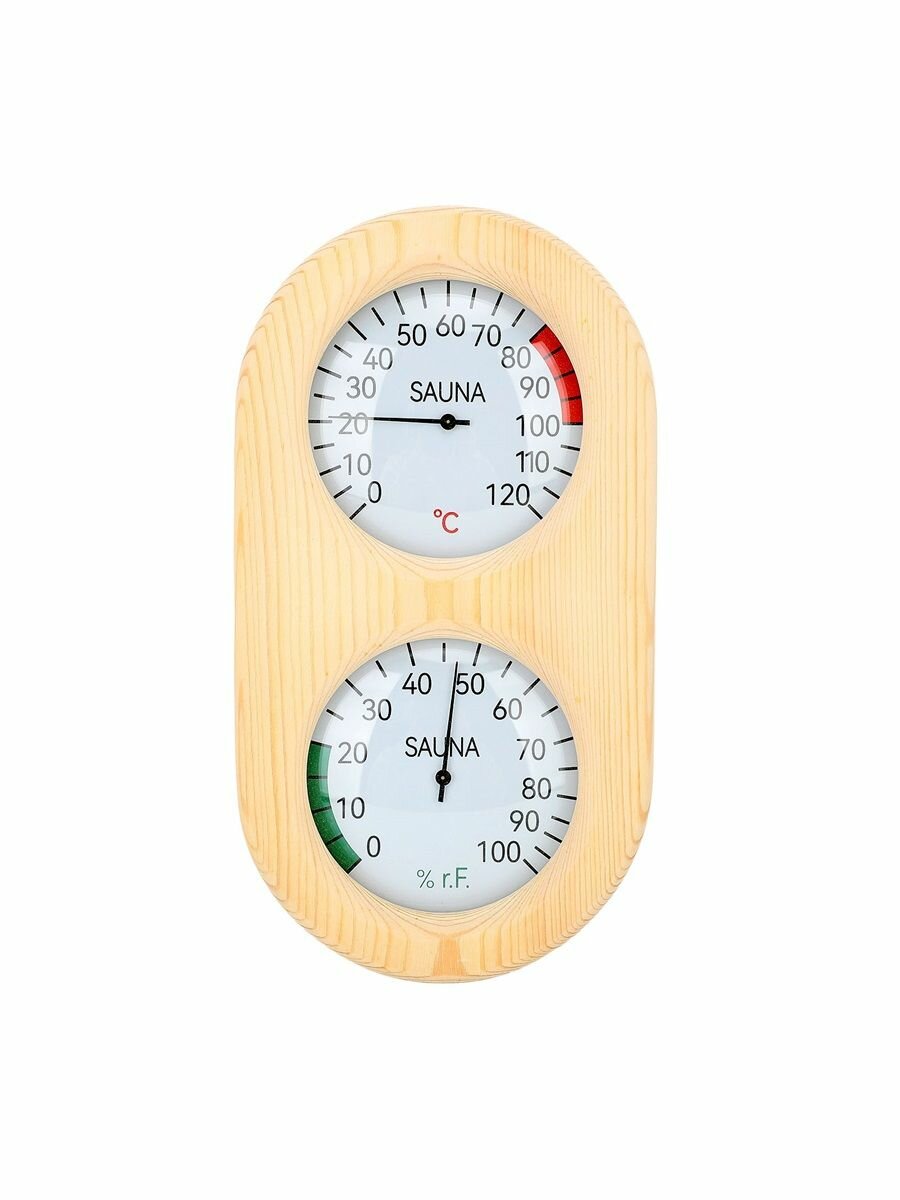 Настенный деревянный термометр и гигрометр для сауны 2 в 1, датчик влажности 0-120 и 0-100% для паровой бани и ванной комнаты